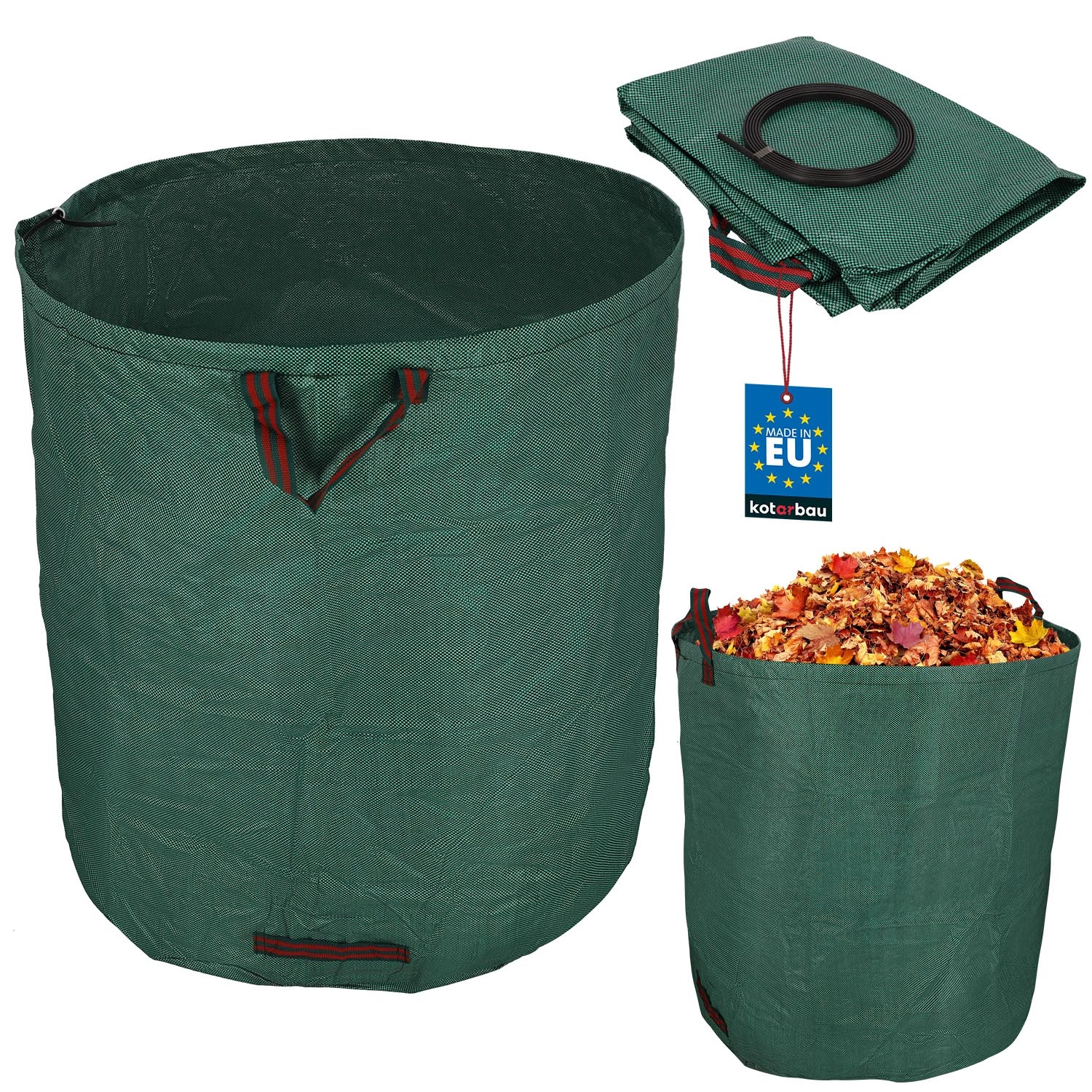 Záhradný kôš na lístie trávu okrúhly skladací 635 l | | Kotarbau
